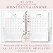 Printable Calendar, Undated Calendar, Blank Calendar, Wall Calendar ...