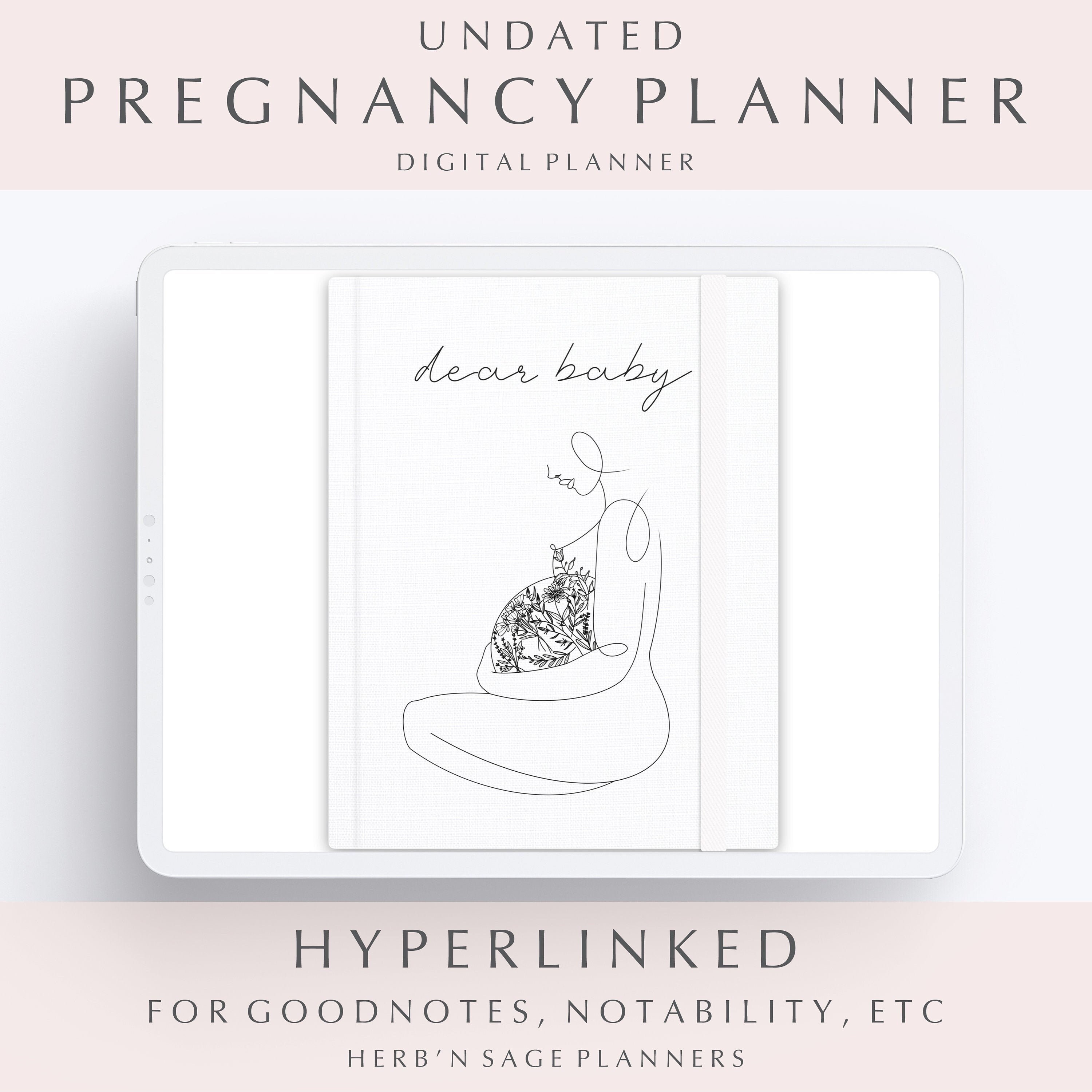 Undated Digital Pregnancy Planner, Ultimate Pregnancy Journal ...