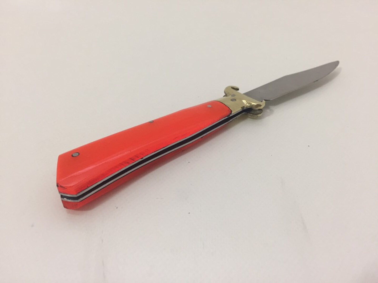 Vintage Style Ram Head Stainless Steel Pocket Knife - Solid Brass Body ...