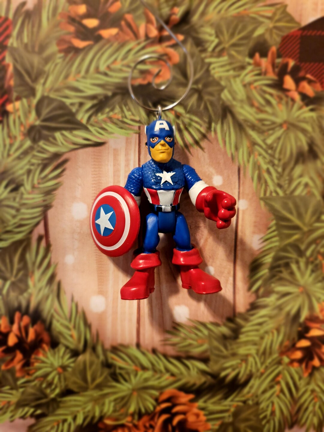 Captain America Heroes Figure Christmas Ornament - Etsy