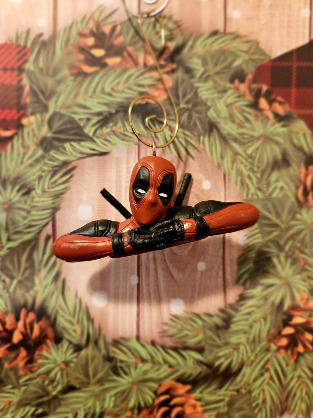 Deadpool Portrait Pose Christmas Ornament - Etsy