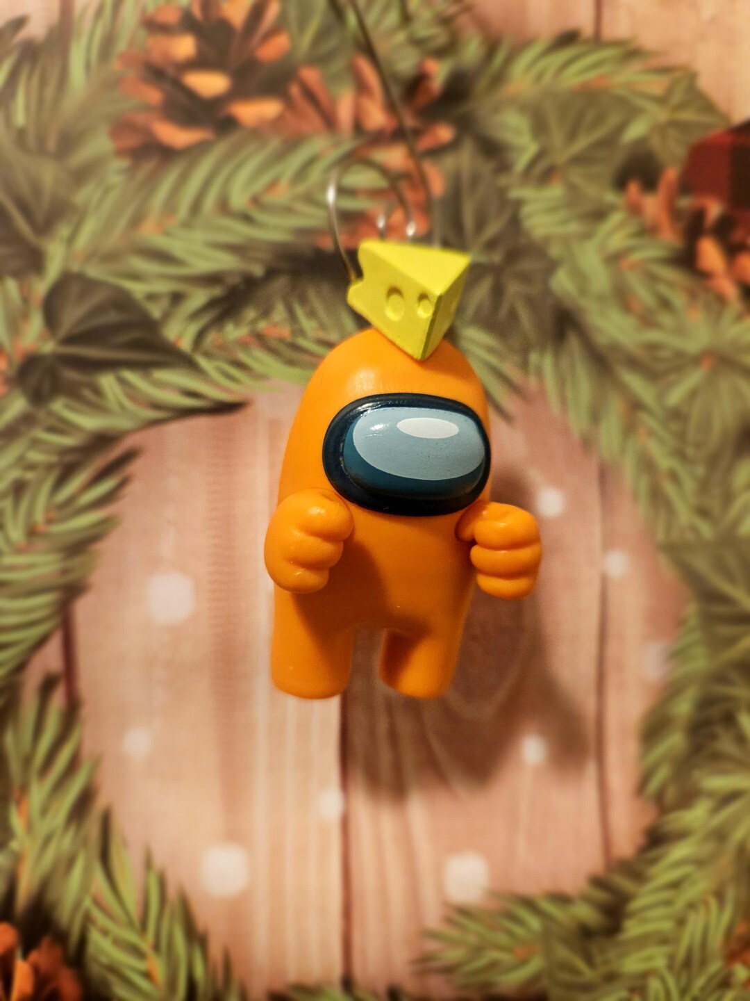 Among Us Orange Cheesehat Crewmate Figure Christmas Ornament - Etsy