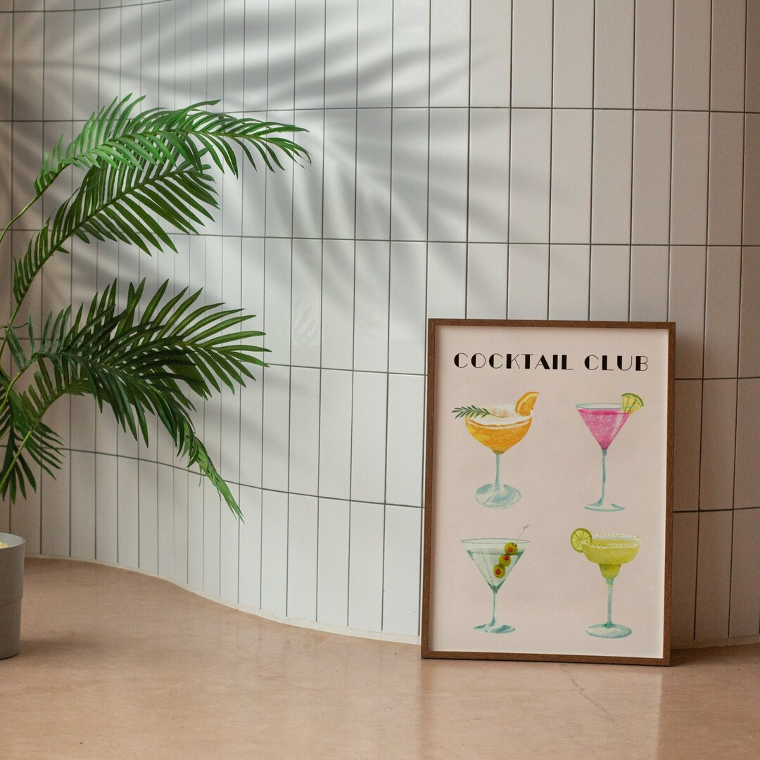 Retro Cocktail Poster, Cocktail Designs, Retro Cocktail Prints, Vintage ...