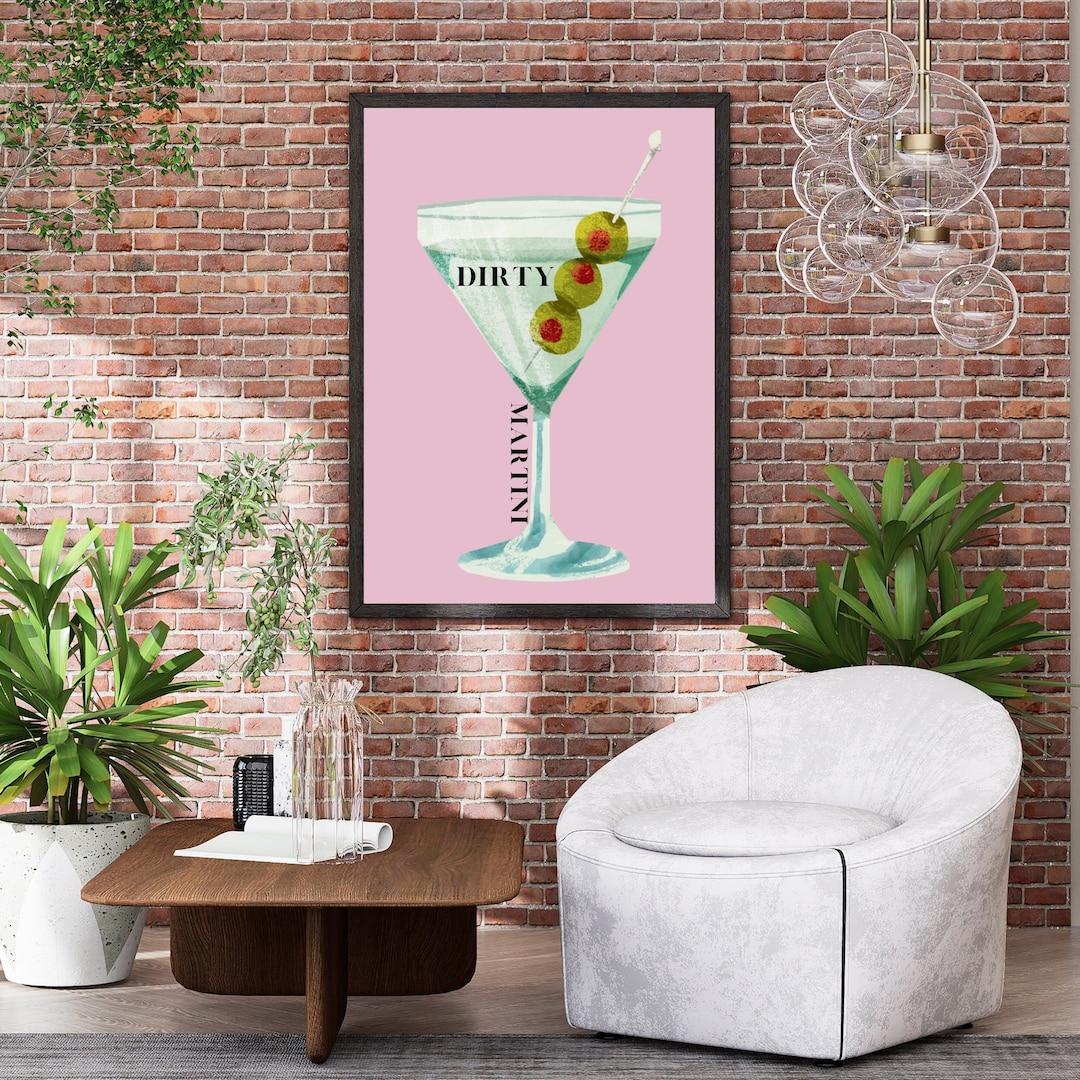 Retro Cocktail Poster, Cocktail Designs, Retro Cocktail Prints, Funky ...