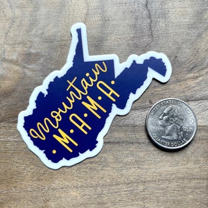 West Virginia Mountain Mama Waterproof Sticker Mountain - Etsy