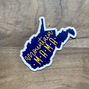 West Virginia Mountain Mama Waterproof Sticker Mountain - Etsy
