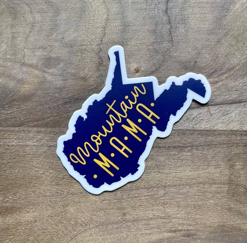 West Virginia Mountain Mama Waterproof Sticker Mountain - Etsy
