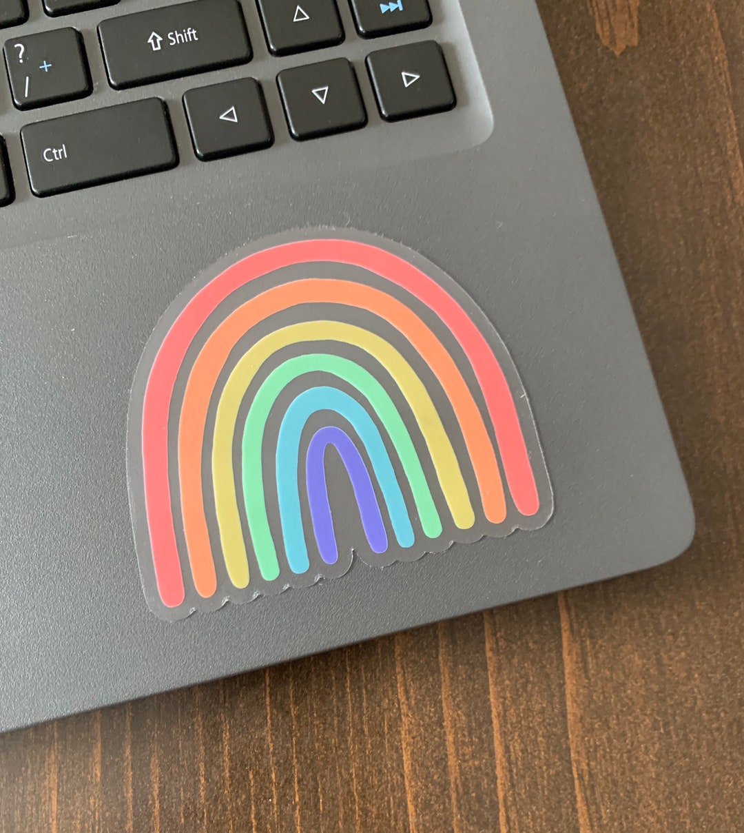 Clear Classic Rainbow Waterproof Sticker Clear Classic - Etsy