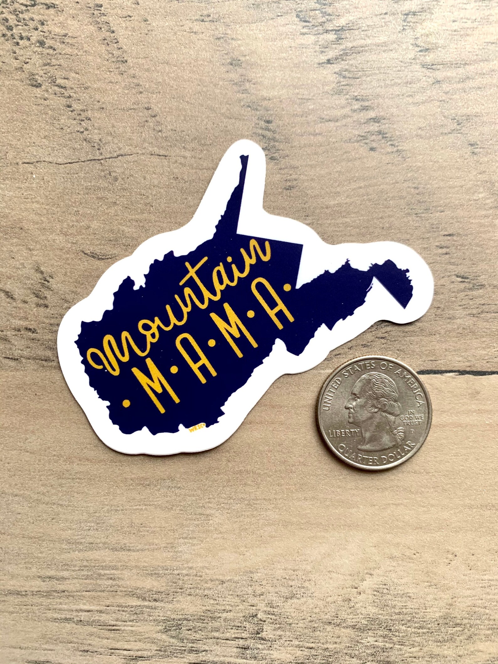 West Virginia Mountain Mama Waterproof Sticker | Etsy