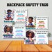 Personalized Backpack Safetytag for Kids Custom NFC Emergency Contact ...