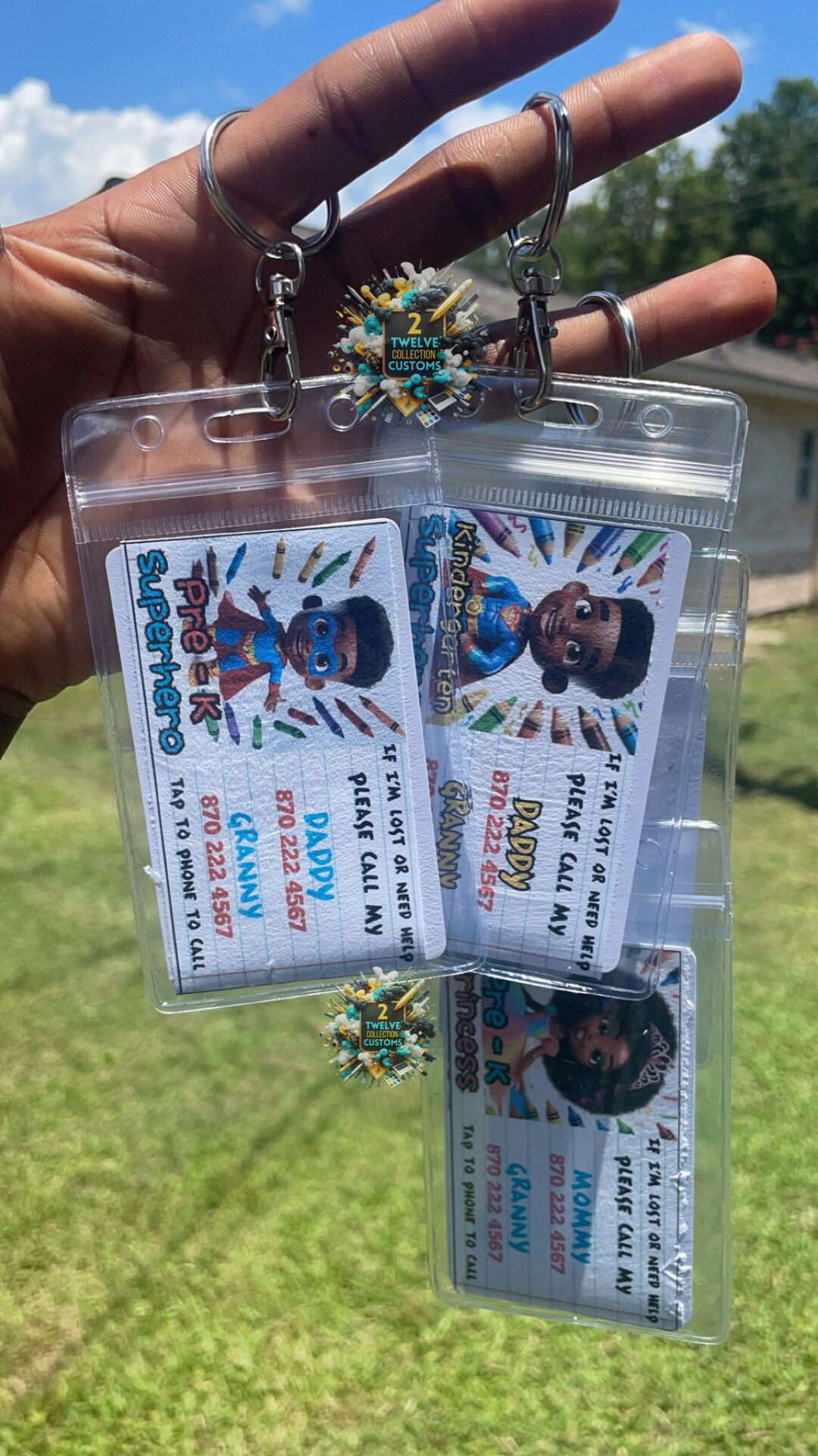 Personalized Backpack Safetytag for Kids Custom NFC Emergency Contact ...