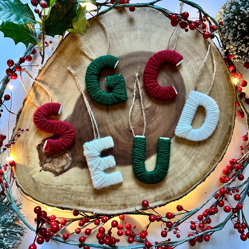 Yarn Wrapped Initials - Etsy