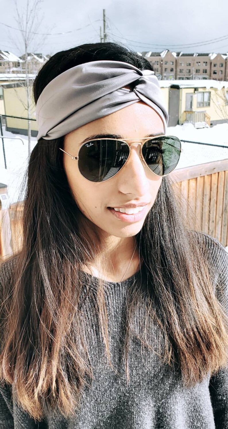 TURBAND/SKINNY Set/satin Silk Soft Headbandhairbandponytail | Etsy