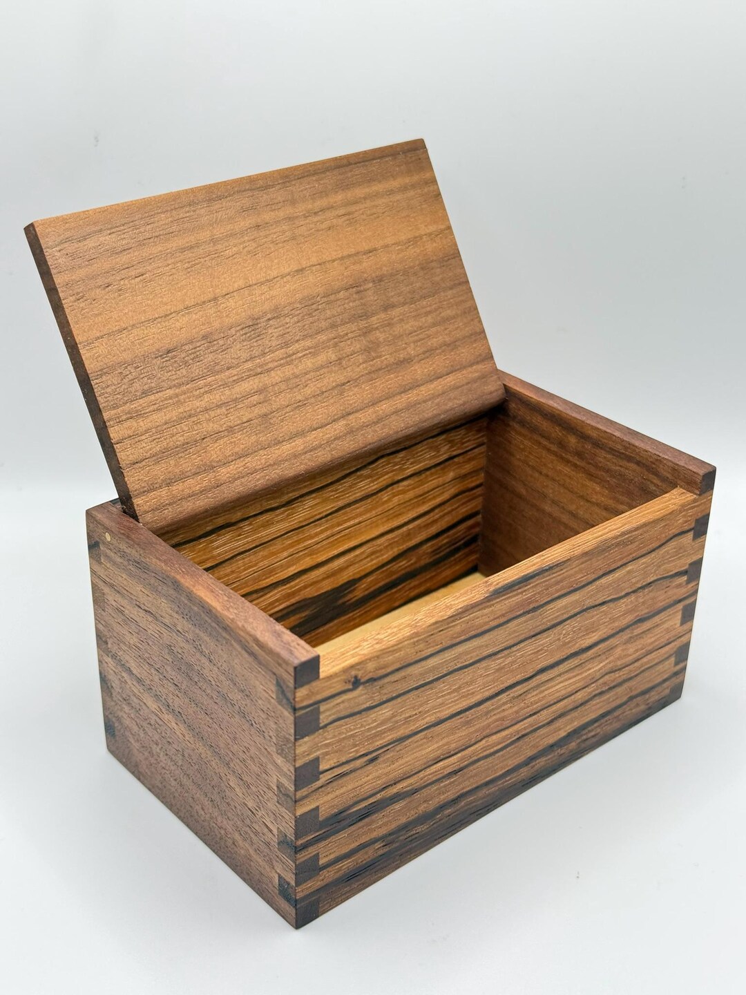 Wood Salt Cellar Made From Walnut and Zebrawood Hardwood - Medium Size ...