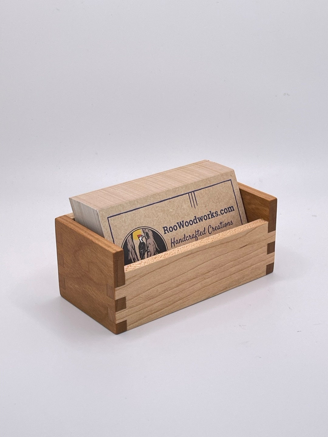 Hardwood Business Card Holder - Personalized Business Card Display ...