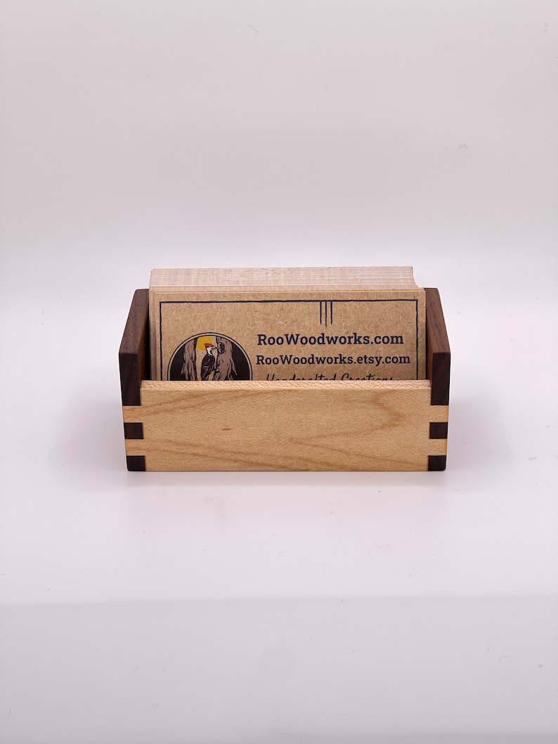 Hardwood Business Card Holder - Personalized Business Card Display ...