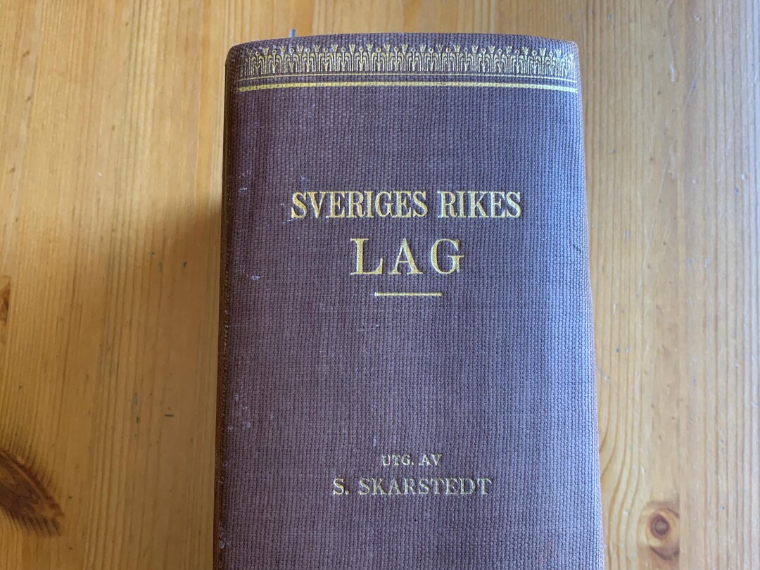Swedish Law Book From 1937 - Etsy