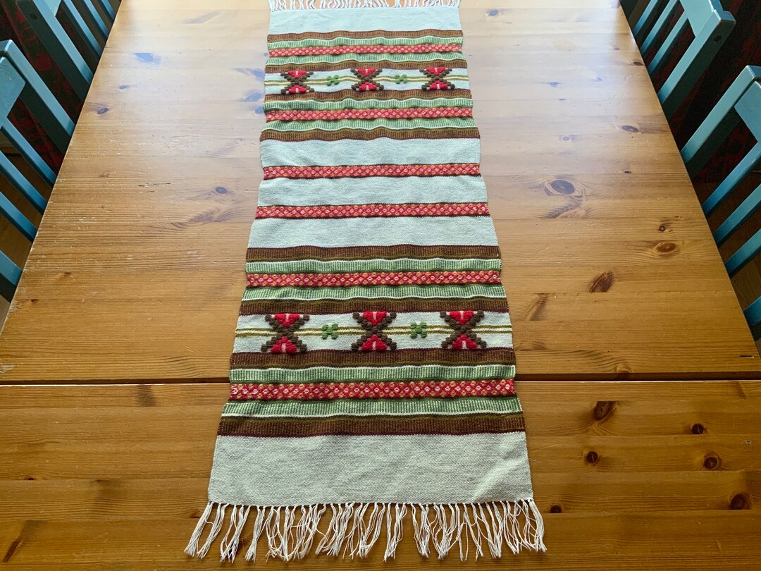 Swedish Woven Wool Table-runner - Etsy