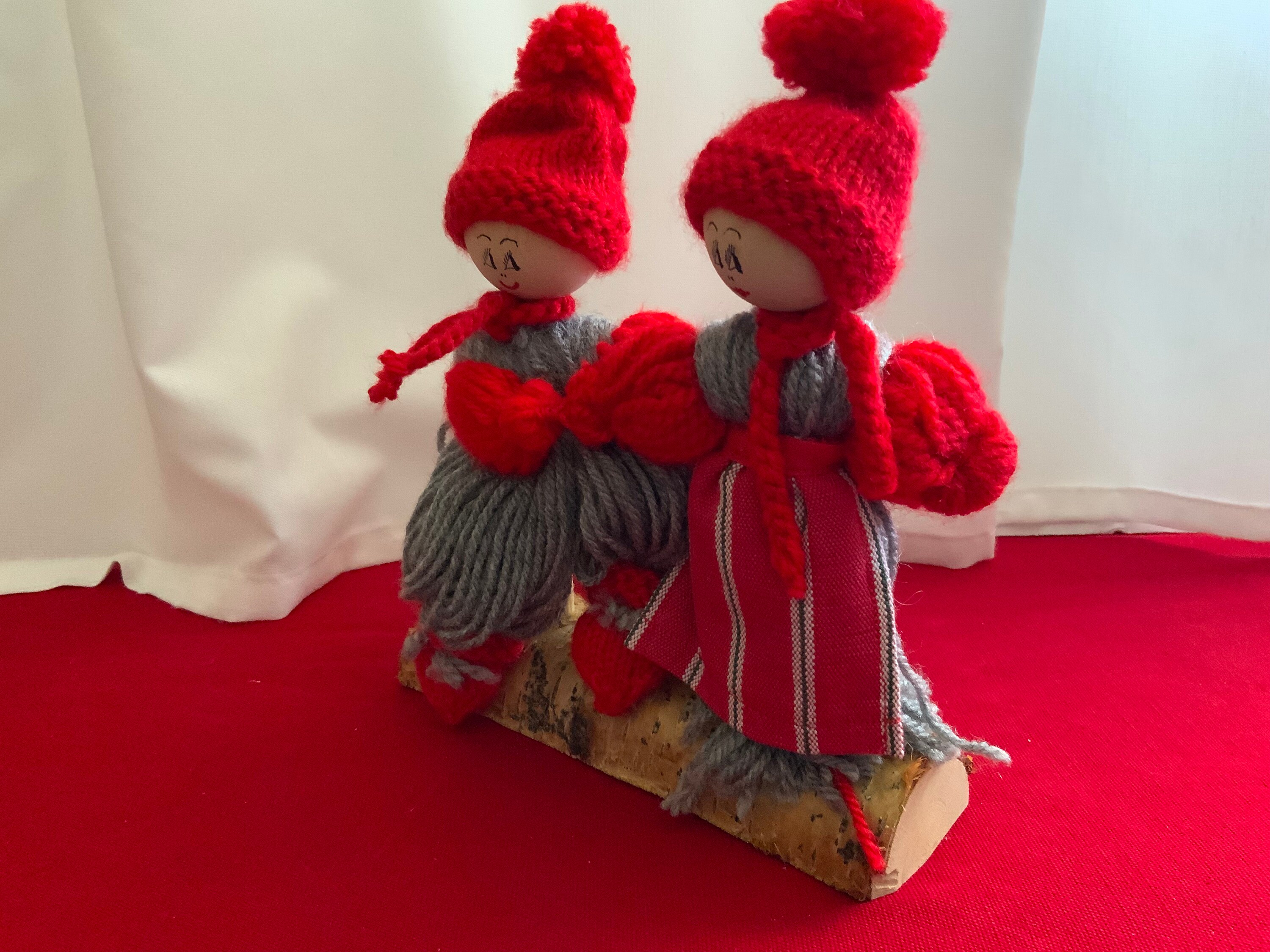 Swedish Tomte Pair Made of Yarn - Etsy