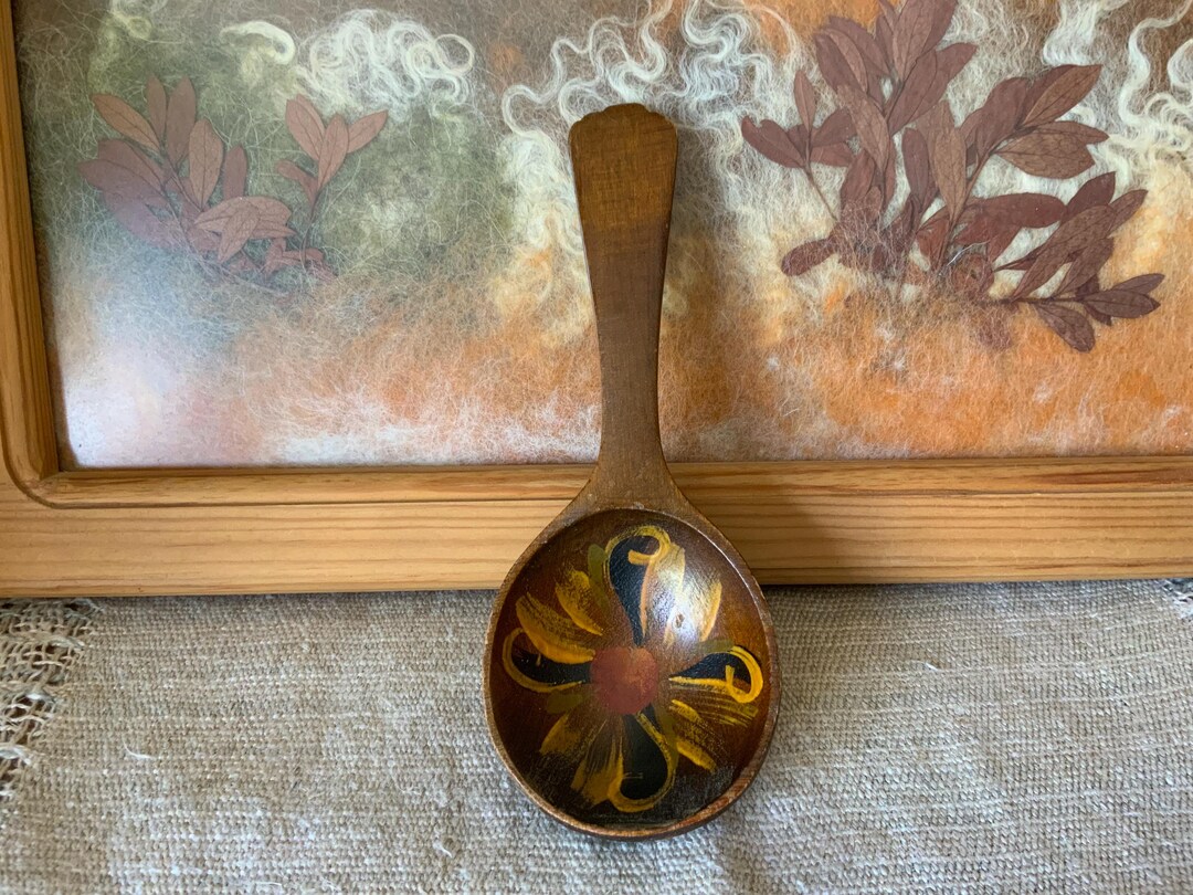 Wooden Spoon - Handpainted, Scandinavian - Etsy