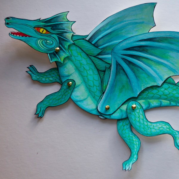 Turquoise Dragon - Etsy