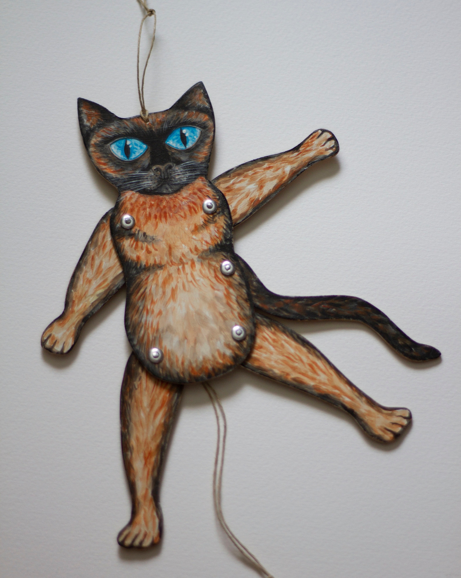 Brown Cat Printable Paper Doll Etsy