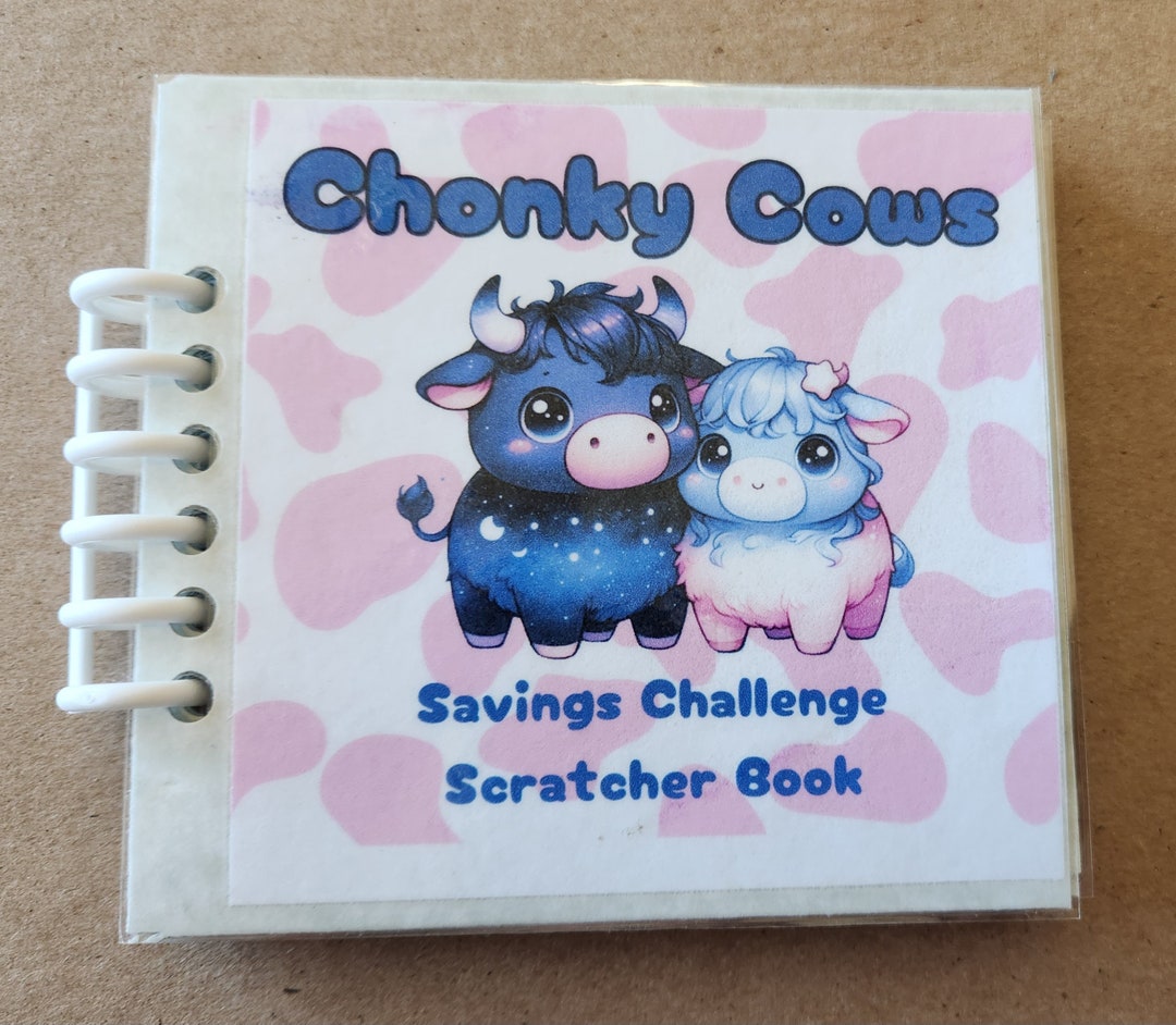 Chonky Cows Savings Challenge Scratcher Book - Etsy