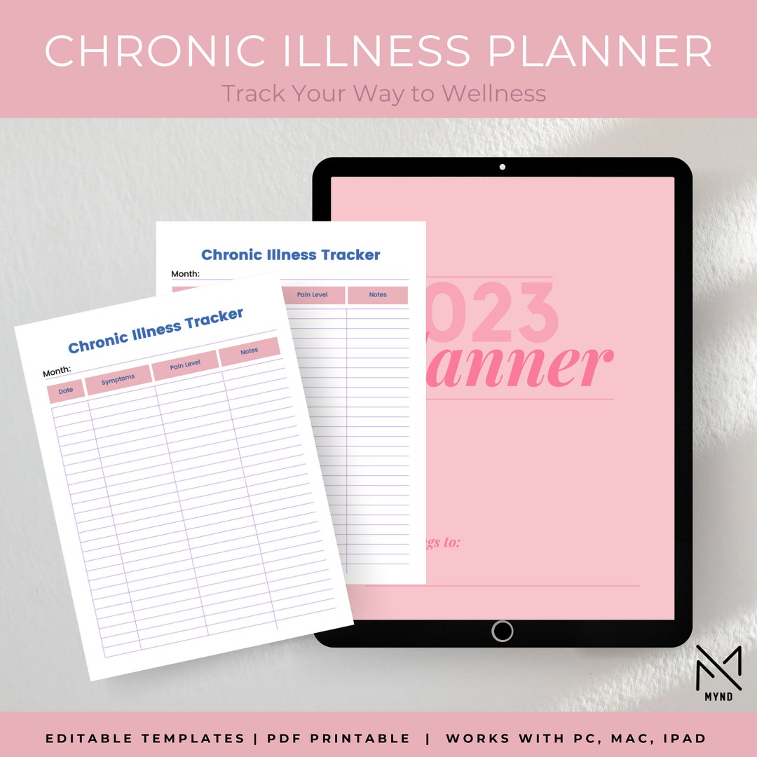 Chronic Illness Tracker | Symptom Diary | Health Log | Pain and Mood ...