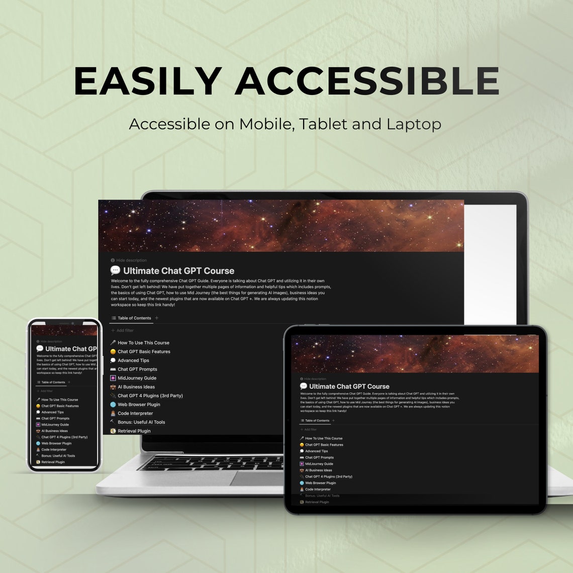 Ultimate Chat GPT Course | Notion Template | AI Course | List of AI Tools | Mid Journey Guide ...
