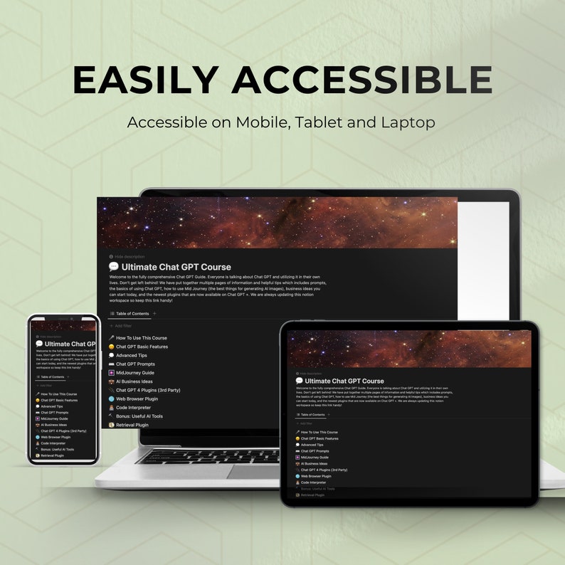 Ultimate Chat GPT Course | Notion Template | AI Course | List of AI Tools | Mid Journey Guide ...