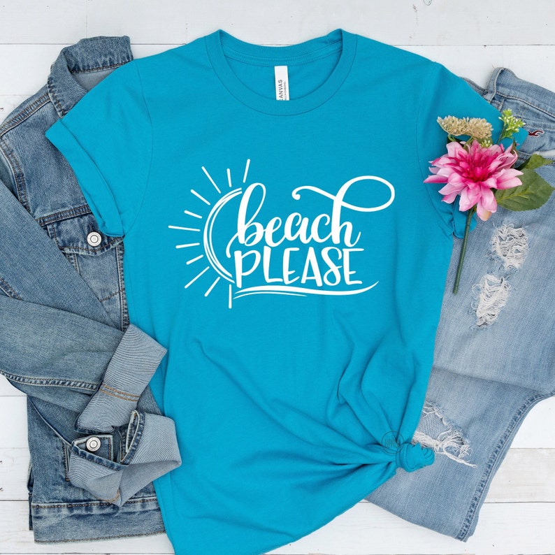 Beach Please Shirt Summer Tshirt Beach T-shirt Vacation - Etsy