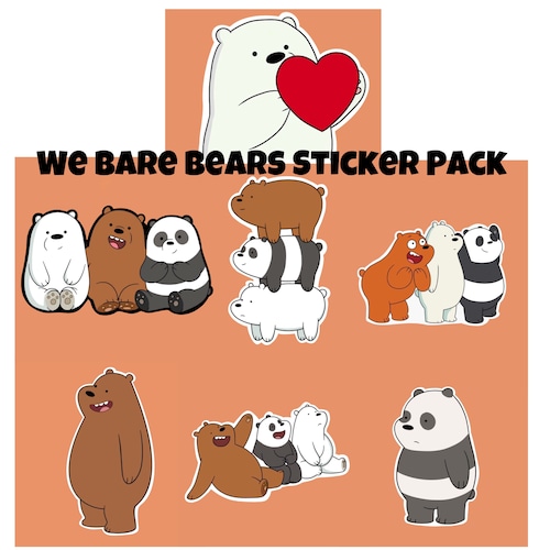 50pc Sticker Pack we Bare Bears Cute Stickers Journal - Etsy