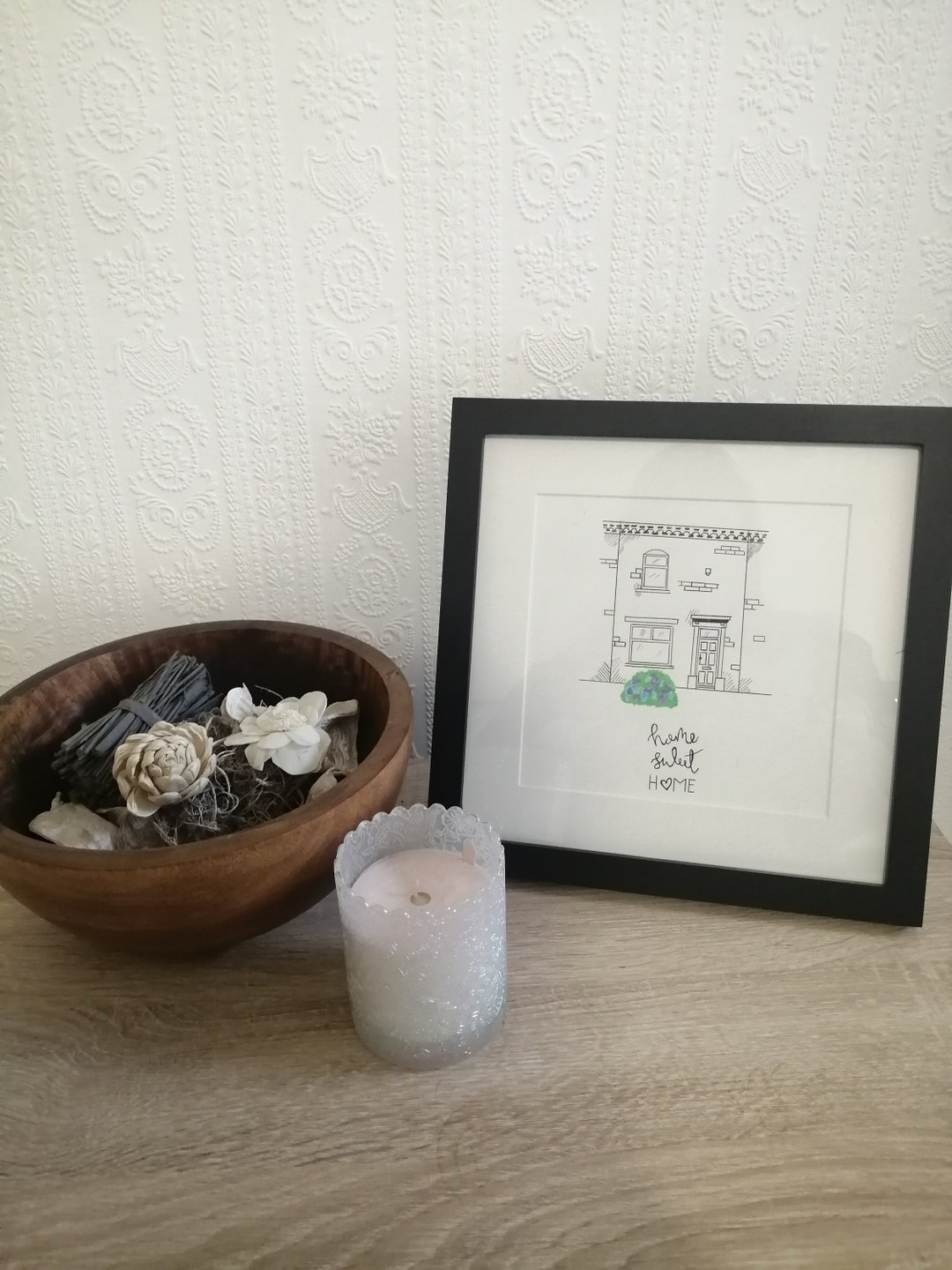 Home Sweet Home Drawing - Etsy