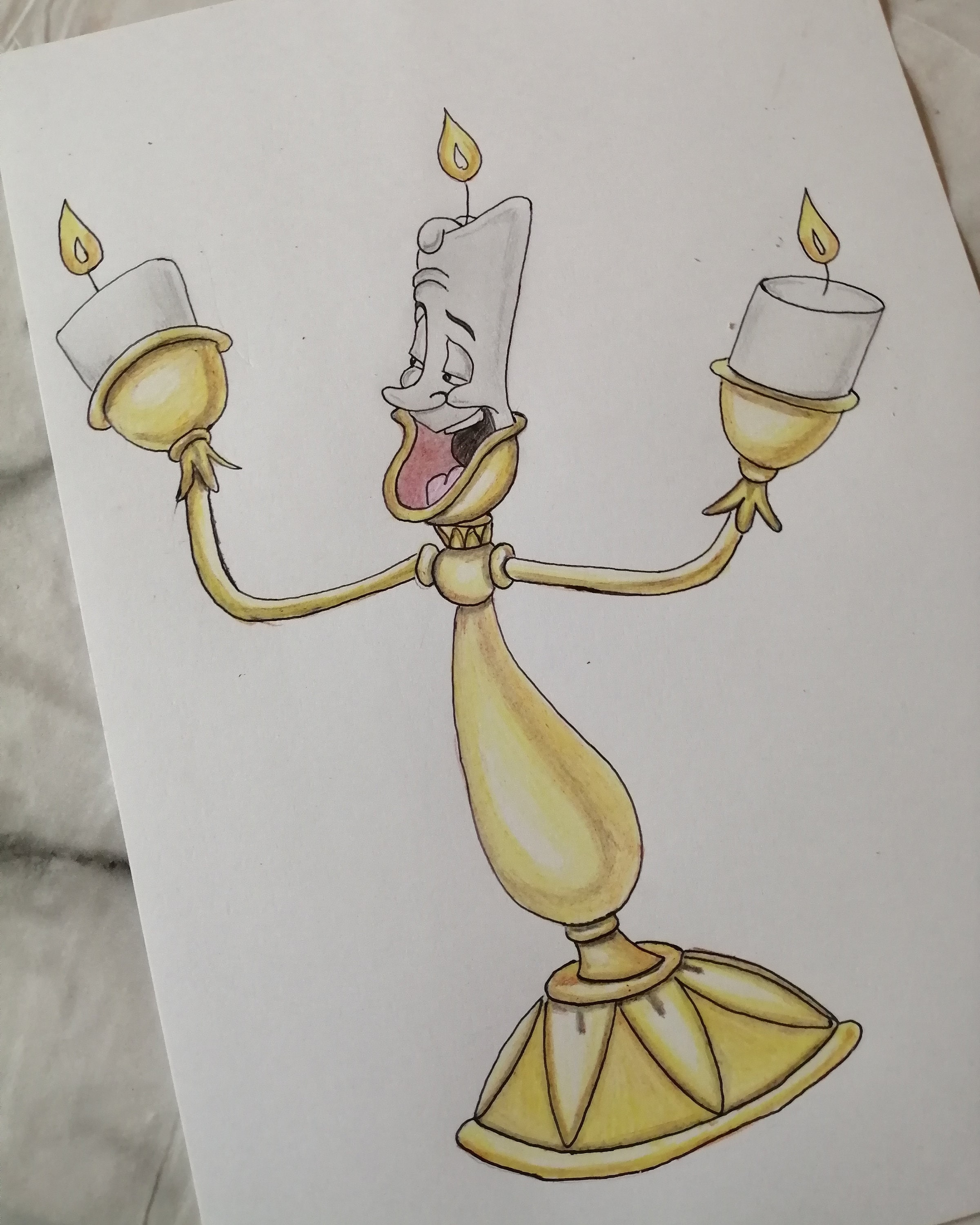 Beauty And The Beast Lumiere Drawing