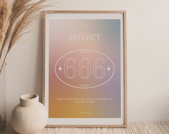 666 Reflect Poster - Etsy