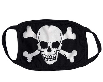 Skull and Crossbones Mask - Etsy