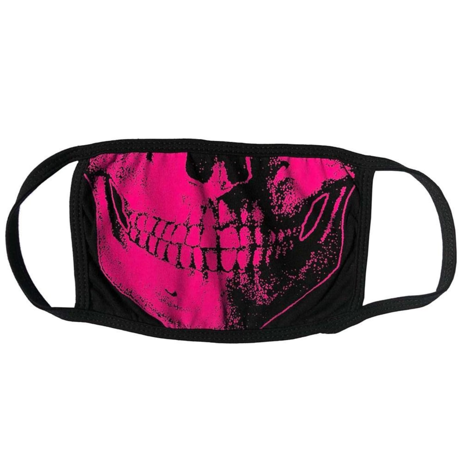 Skull Mouth Pink Face Mask Horror Fashion Cover Costume Vanity - Etsy