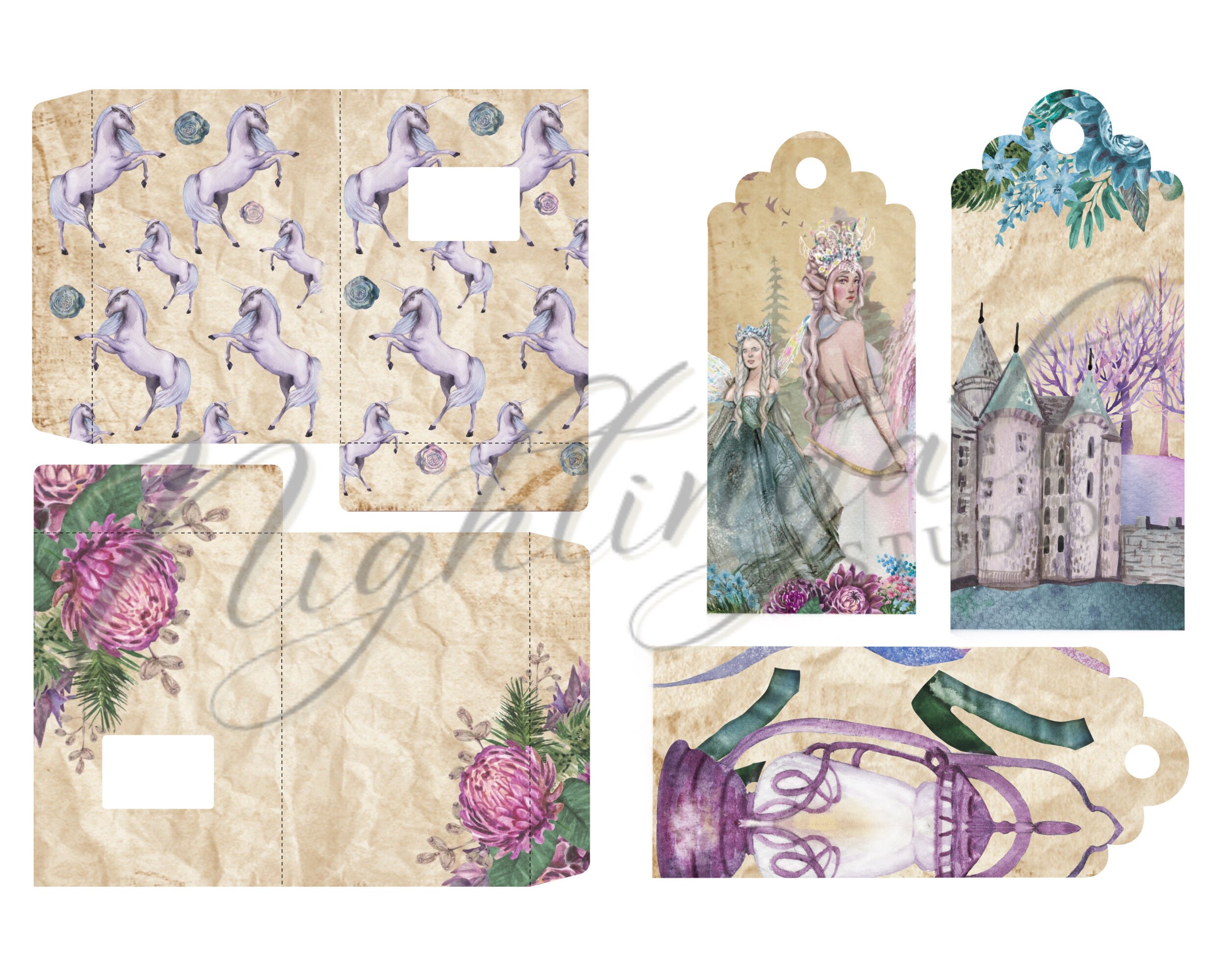 Fairytale Junk Journal Kit Digit Kit Vintage Printable - Etsy
