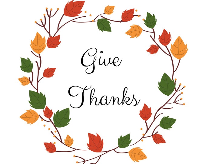 Give Thanks Digital Download Thanksgiving Wall Art Printable Wall Art ...