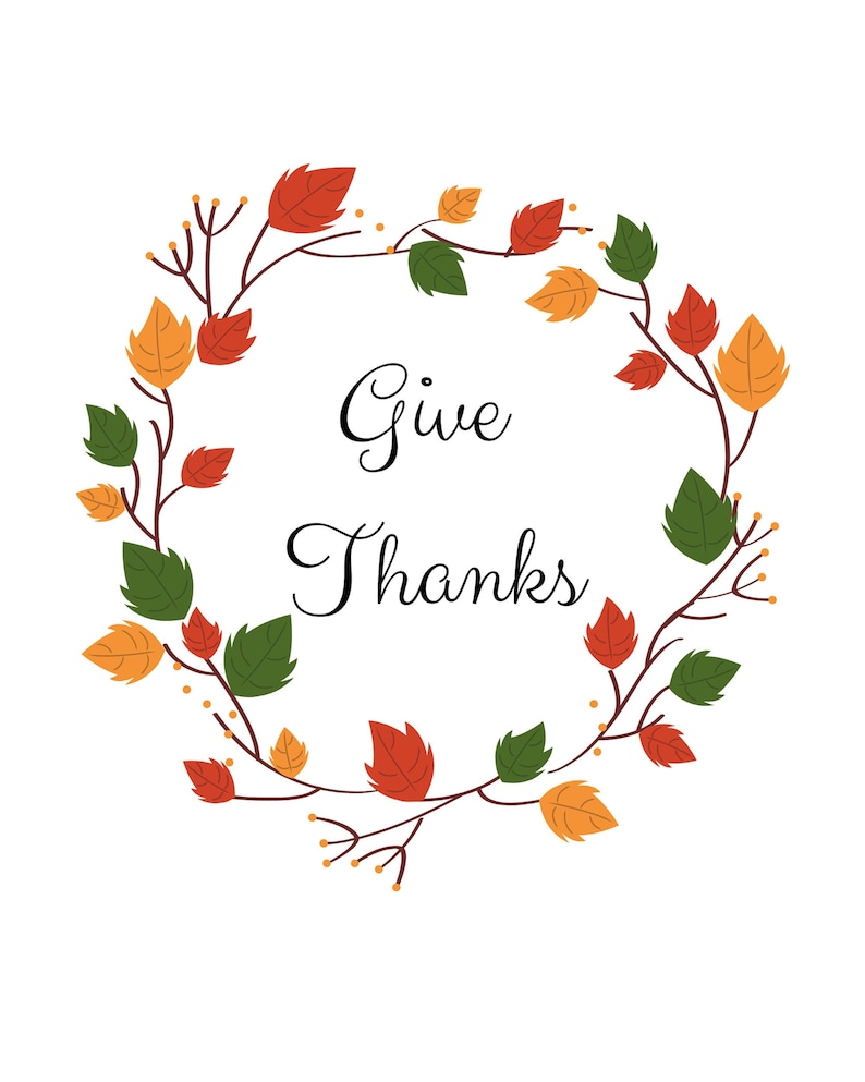 Give Thanks Digital Download | Thanksgiving Wall Art | Printable Wall ...
