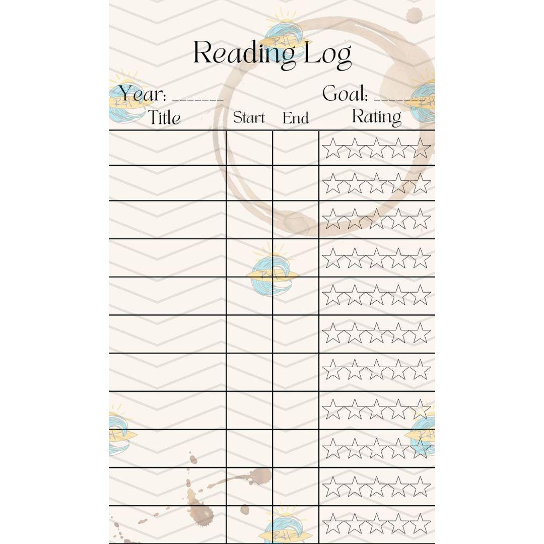Reading Log Bookmark | Svg Png Jpg Pdf | Bookmark Design | Reading ...
