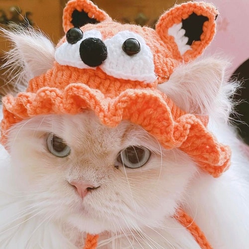 Pink Knitted Yarn Pig Hat for Cat or Small Animal new Design - Etsy