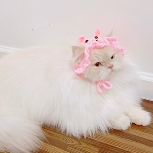 Pink Knitted Yarn Pig Hat for Cat or Small Animal *new Design* (cat ...