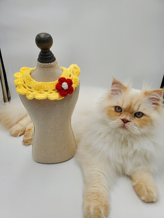Offset flower wide collar variety color collar for cat or | Etsy
