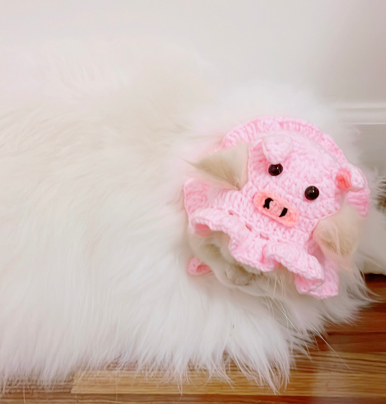 Pink Knitted Yarn Pig Hat for Cat or Small Animal new Design - Etsy