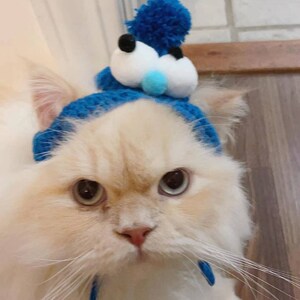 Puppet Themed Hats in 3 Colors Red, Blue, or Yellow (cat Accessories ...