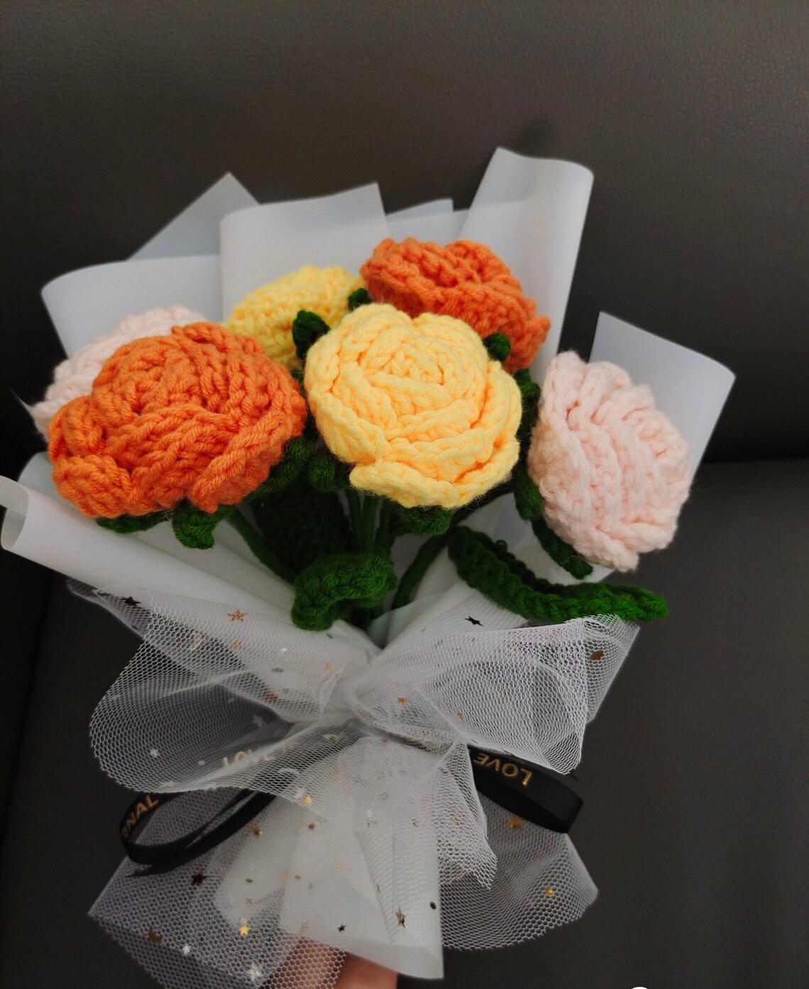 Individual Knitted Roses for Long Lasting Beautiful Flowers | Etsy