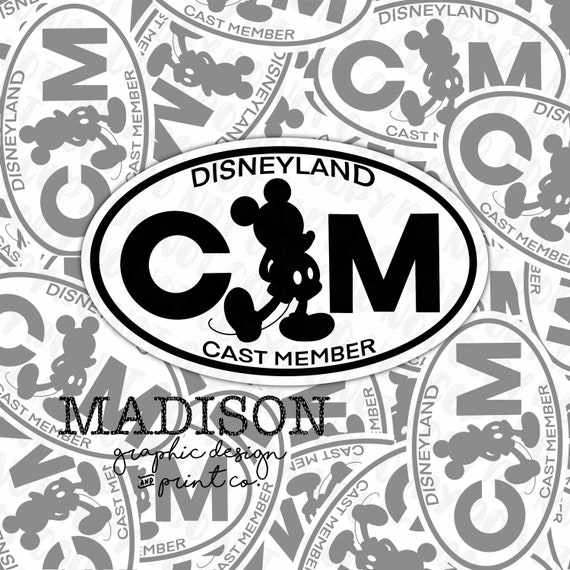 Disneyland Cast Member Sticker 5 Inch - Etsy