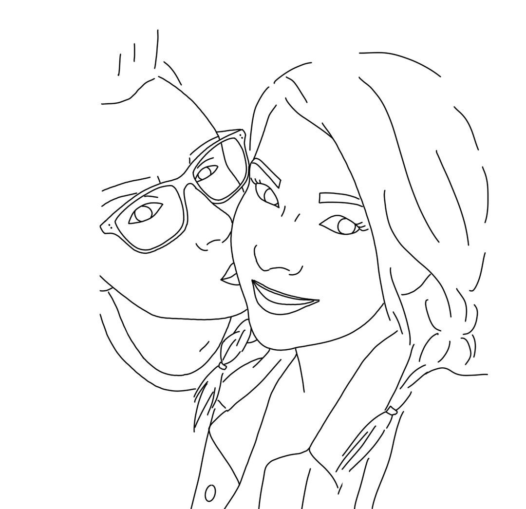 Custom Digital Outline Drawing From Your Photo Personalized Sketch Art ...