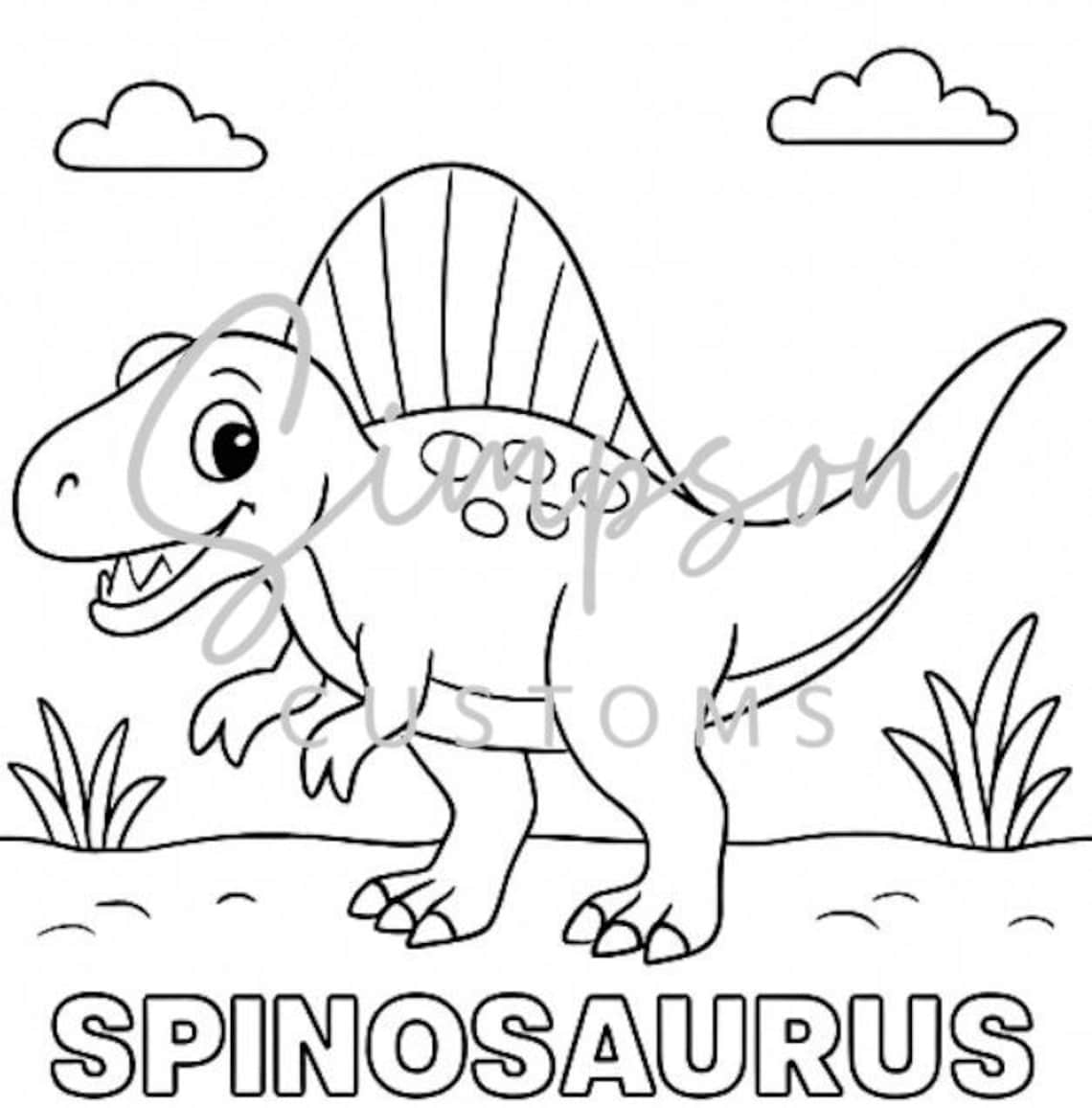Dinosaur Coloring Pages for Toddlers | 30 Dino Printable Sheets ...